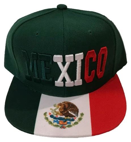 Mexico Flag Snapback Hat Mexican Eagle Aguila Flag Flat Bill Adult Hat