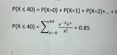 Finding Mean For Poisson Cummulative R Askmath