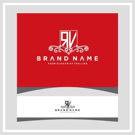 Premium Vector Modern Monogram Initial Letter Rv Logo Design Template
