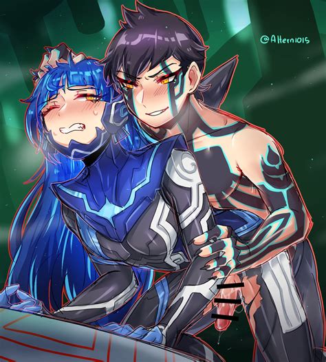 Rule 34 2boys Altern015 Anal Black Hair Blue Hair Blush Demi Fiend