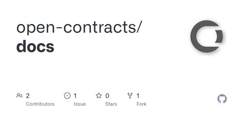 github open contracts docs