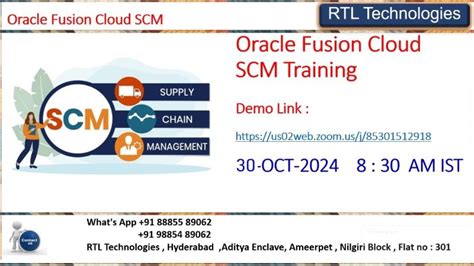 Sandeep Gadde On Linkedin Course Oracle Fusion Cloud Scm Techno Functional Training
