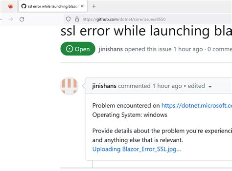 Ssl Error While Launching Blazor App In Chrome · Issue 8550 · Dotnetcore · Github