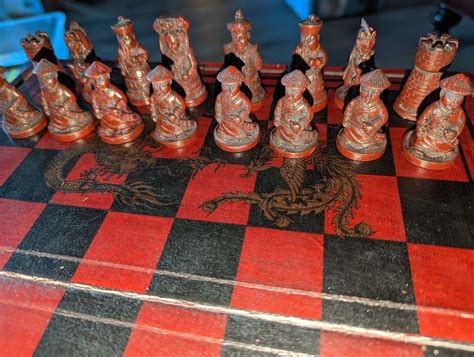 Was Ted This Interesting Chess Set With Chinese Mandarin Letterings