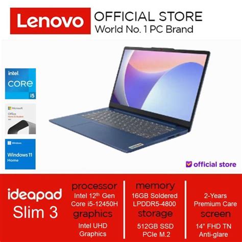 Jual Lenovo Ideapad Slim Iah I H Gb Gb Fhd Ips Win Ohs Di Seller Lenovo