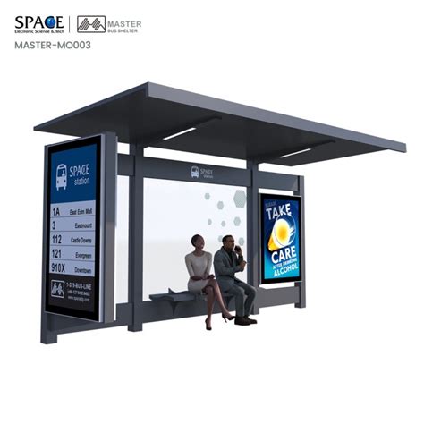 Good Quality City Public Modern Stainless Steel Customized Bus Stop