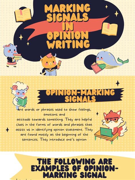 Marking Signals In Opinion Writing Pdf