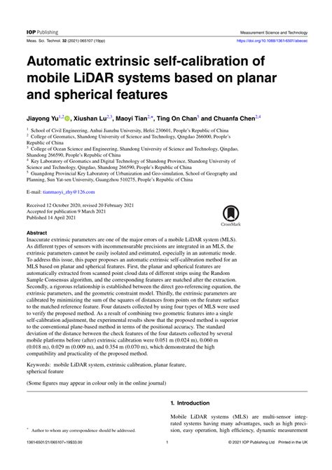 Automatic Extrinsic Self Calibration Of Mobile Lidar Systems Based On