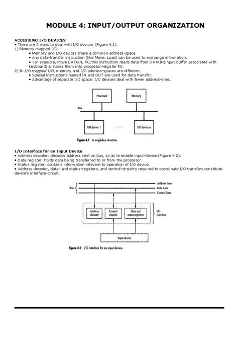 Ddco Module 4 Notes Fgg Module 4 Inputoutput Organization