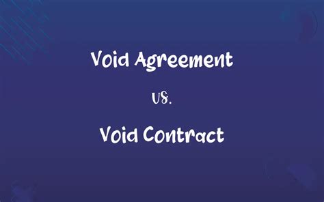 Void Agreement Vs Void Contract Know The Difference