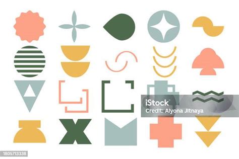 기하학적 모양 현대 현대 트렌디한 요소 기본 형태 고립된 미래 지향적인 인물 최소한의 추상화를 설정합니다 벡터 그림 0명에 대한 스톡 벡터 아트 및 기타 이미지 Istock