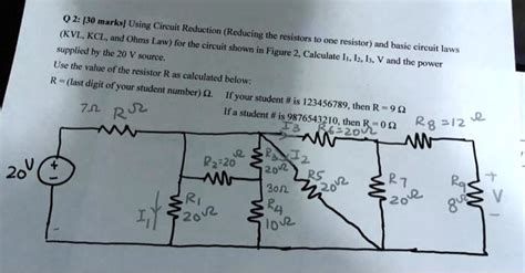 Q230 Marks Using Circuit Reduction Reducing The Resistors To One Resistor And Basic Circuit Laws