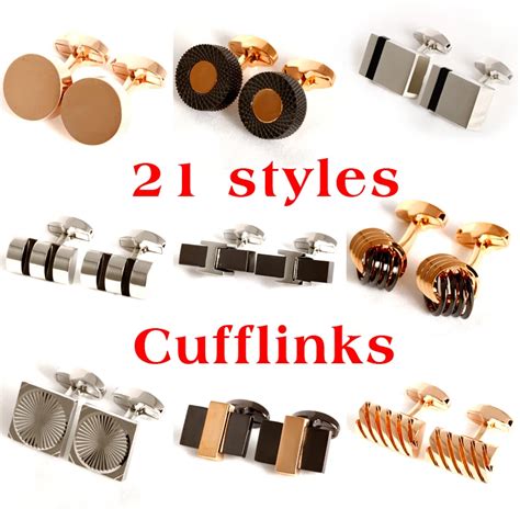 골드 컬러 황동 커프스 단추 남성용 금속 커프스 단추 메달 커프스 단추 남성용 클래식 커프스 단추cufflinks And Tie Pin Setscufflinks