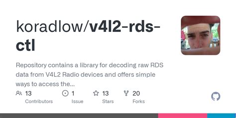 github koradlow v4l2 rds ctl repository contains a library for