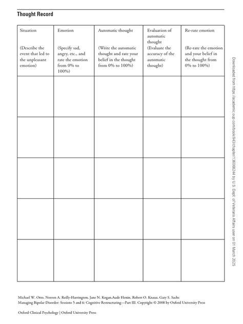 Handout Thought Record Pdf