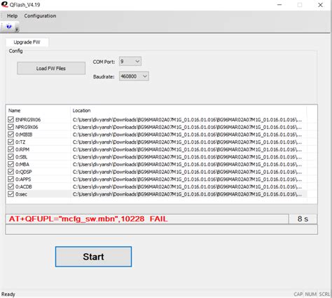firmware upgrade fail lpwa module quectel forums
