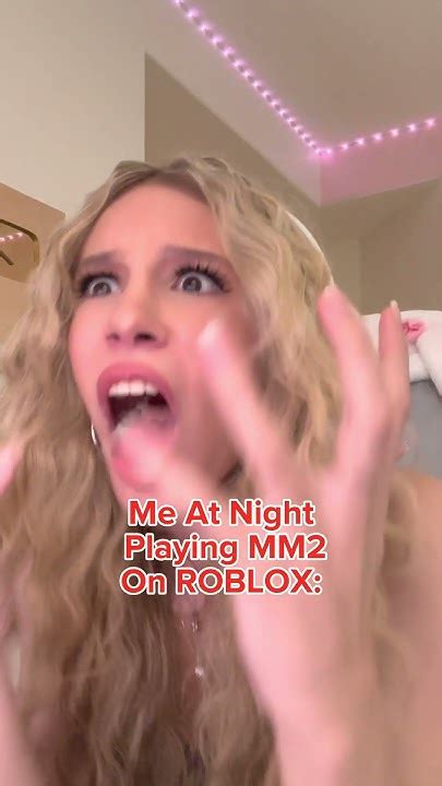 Me At Night Playing Mm2 On Roblox Youtube