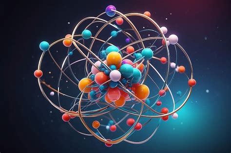 Abstract Atom Structure For Science And Medicine Premium AI Generated Image