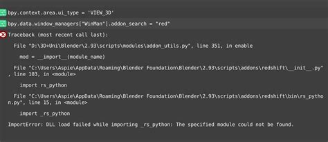 Trying To Get Redshift To Plugin To Blender And Keep Getting This Error