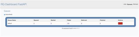 Rq Dashboard Fast Api ⚡ Monitor Your Redis Queue Workers Jobs And Queues Without The Hassle