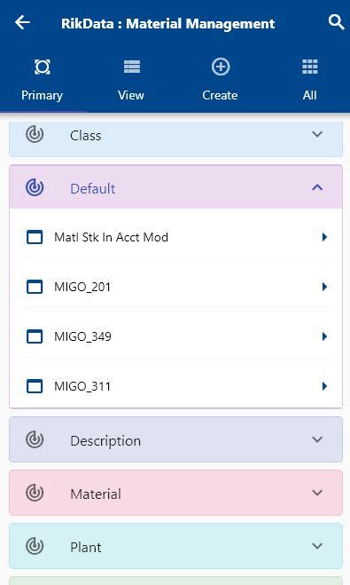 Sap Transactions Rikdata Oneapp