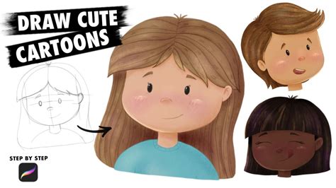 Digital Art Tutorial Learn How To Draw Cute Characters Drawing Cartoon Characters Cute