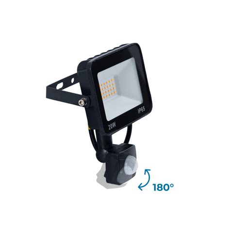 Projetor LED Exterior Com Sensor De Movimento PIR 20W IP65