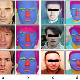 Examples Of The Face Semantic Segmentation The First And The Third