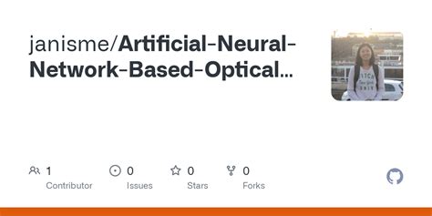 Github Janismeartificial Neural Network Based Optical Character Recognition