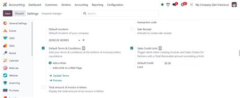 How To Set Default Terms And Conditions In Odoo 17 Accounting