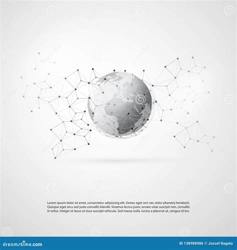 Abstract Cloud Computing And Global Network Connections Concept Design