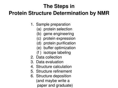 Ppt Automating Steps In Protein Structure Determination By Nmr Powerpoint Presentation Id