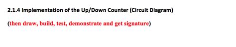 Solved 2 1 Design And Implementation Of A 2 Bit Up Down Chegg Com