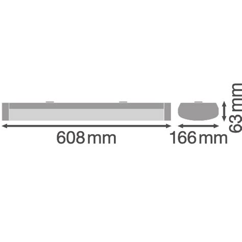 Ledvance Led Linear Luminaire Linear Surface Ip44 600 P 18w 830 Wt