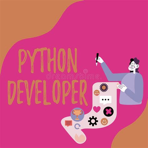 inspiration showing sign python developer business concept responsible