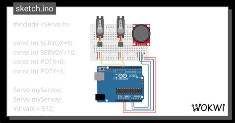 project 6 servo control pan tilt wokwi esp32 stm32 arduino simulator