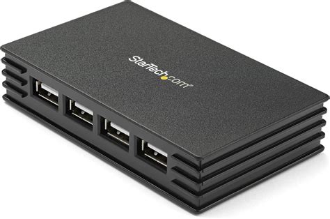 Amazon Com Startech Com Port Compact Black Usb Hub Bus Powered Or With Included Power