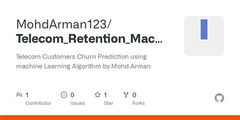 Github Mohdarman123telecomretentionmachinelearning Telecom Customers Churn Prediction