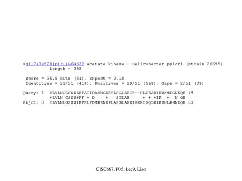 Ppt Cisc Intro To Bioinformatics Fall Sequence Database