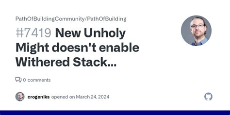 New Unholy Might Doesnt Enable Withered Stack Configuration · Issue 7419