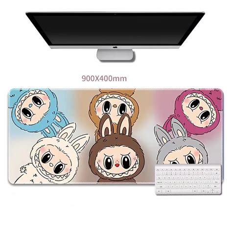 แผ่นรองเมาส์ Labubu ขนาดใหญ่พิเศษ นักเรียน หญิง น่ารัก สำนักงาน แป้นพิมพ์โ ต๊ะคอมพิวเตอร์