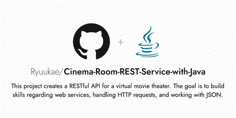 Github Ryuukaecinema Room Rest Service With Java This Project From Jetbrains Academy Aims To