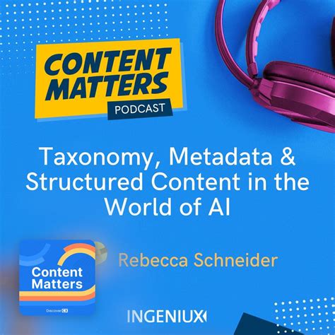 Taxonomy Metadata And Struct Content Matters Apple Podcasts
