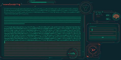 Futuristic Hud Interface For Processing Server Vector Image