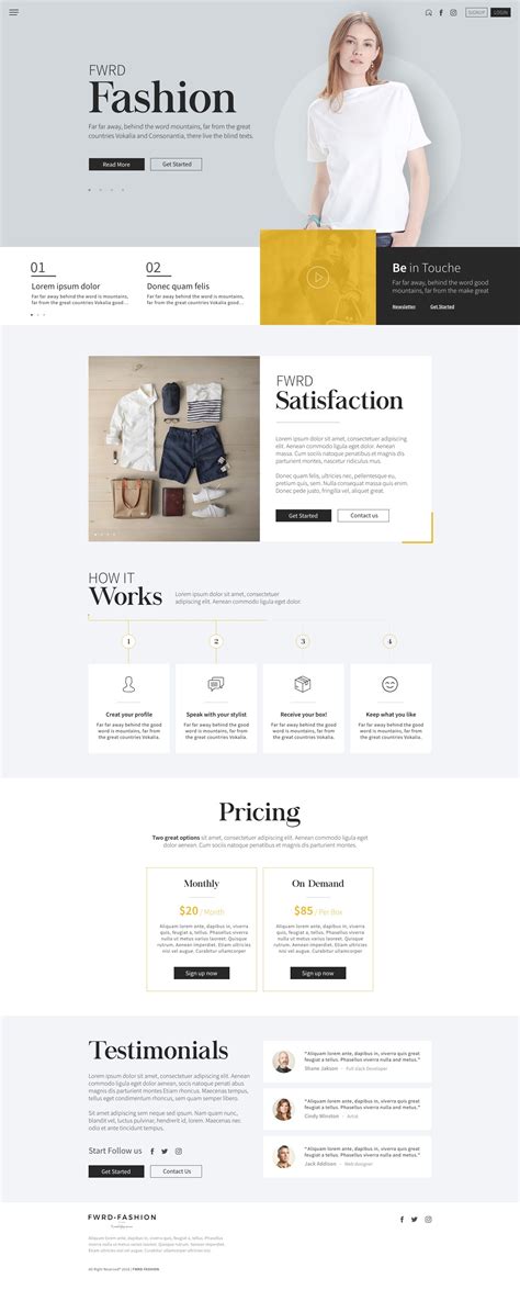 Fwrd Fashion Home Page Web Design Plus Frontend Development With A
