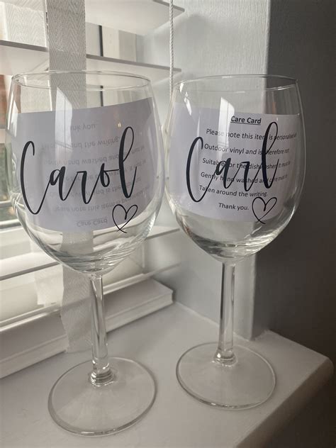 Personalised Wine Glasses Etsy Uk