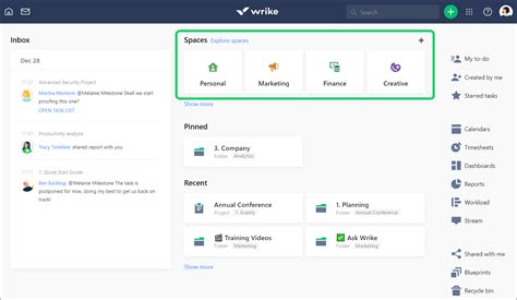 Spaces In Wrike Wrike Help Center