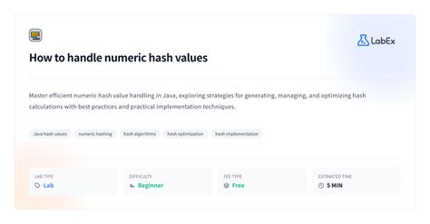 How To Handle Numeric Hash Values Labex