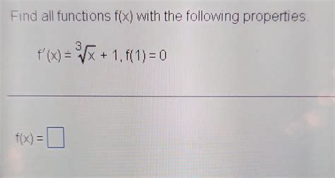 Solved Find All Functions F X With The Following Properties Chegg