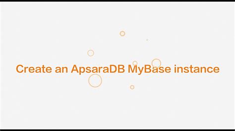 Demo Getting Started With Apsaradb Mybase For Mybase Quick Path To
